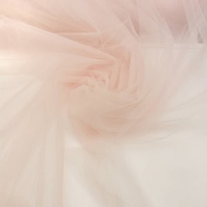 Blush Pink Soft Tulle Fabric, 118" / 3m Wide, Mesh Fabric, Extra Soft ...