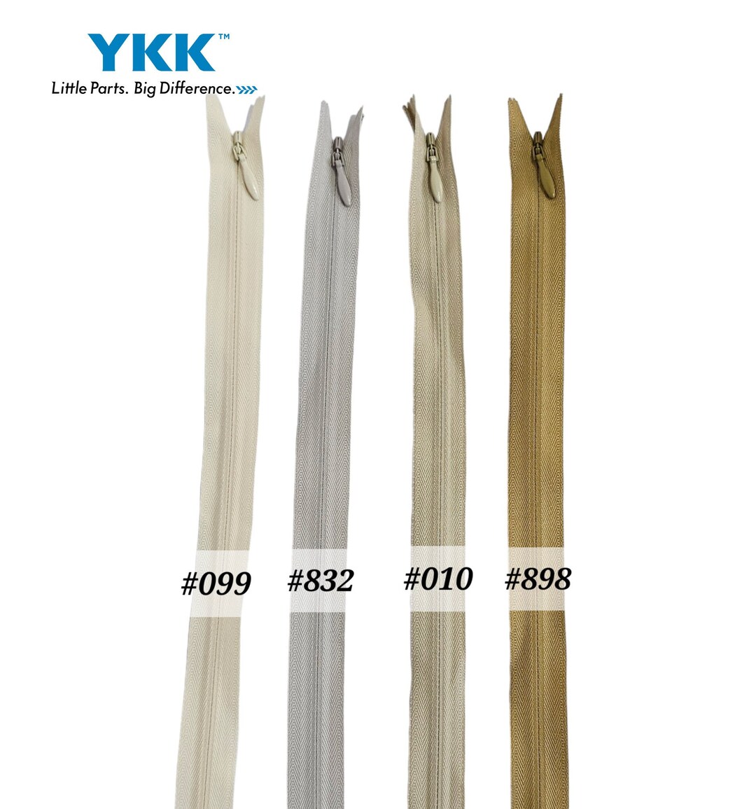 YKK Invisible Zipper #3, Invisible Concealed Zip, Invisible Zipper ...