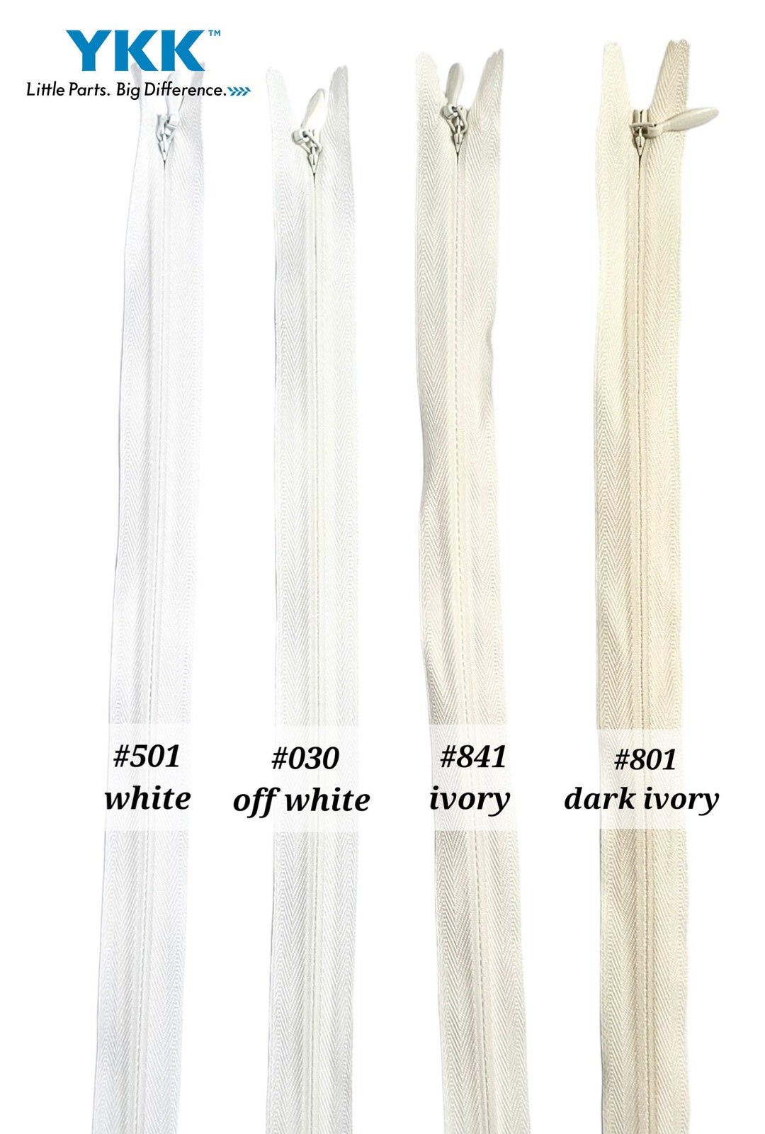 YKK Invisible Zipper #3, Invisible Concealed Zip, Invisible Zipper ...