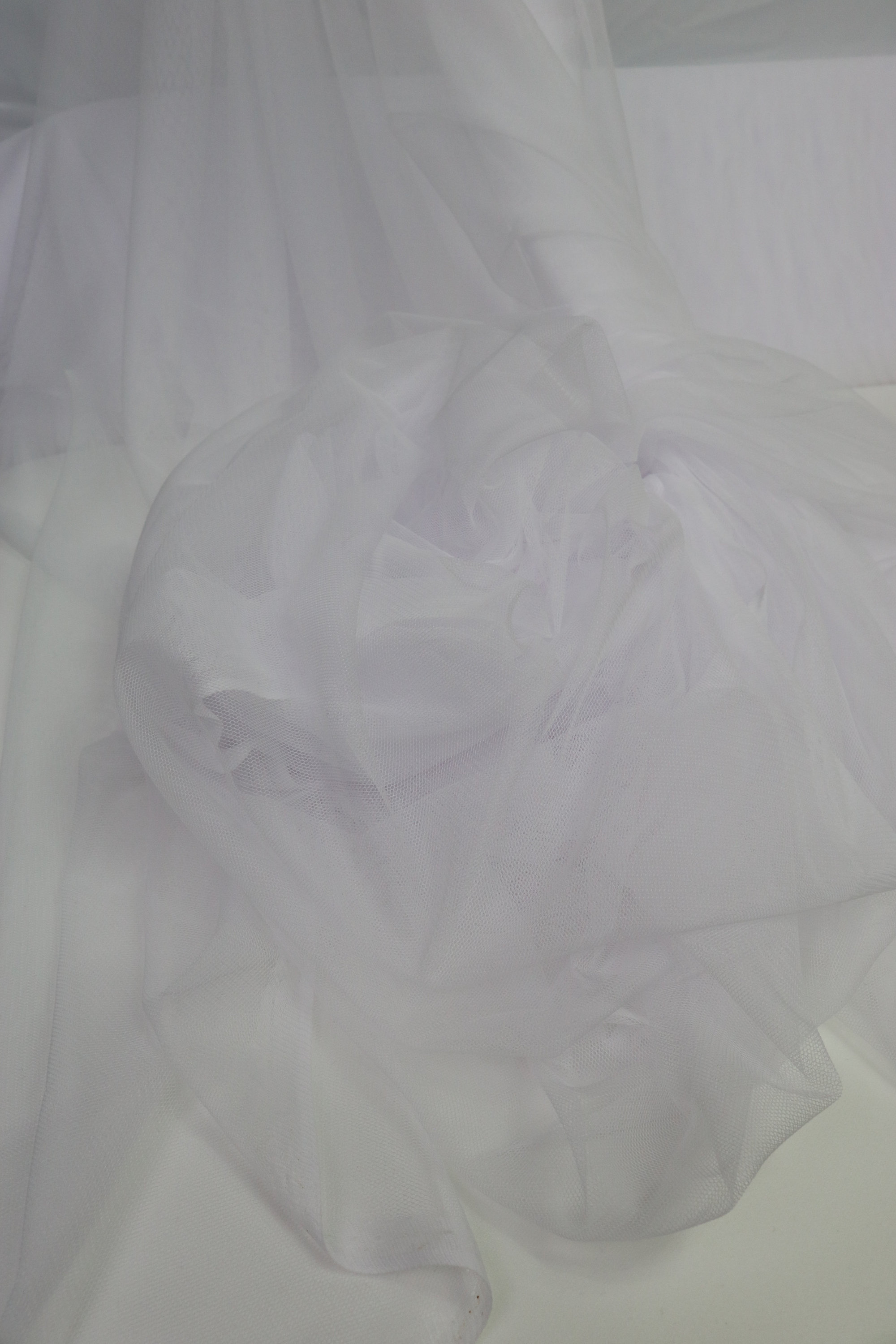 White Extra Soft Italian Tulle, Mesh Fabric, Stretch Tulle, 2 Way ...