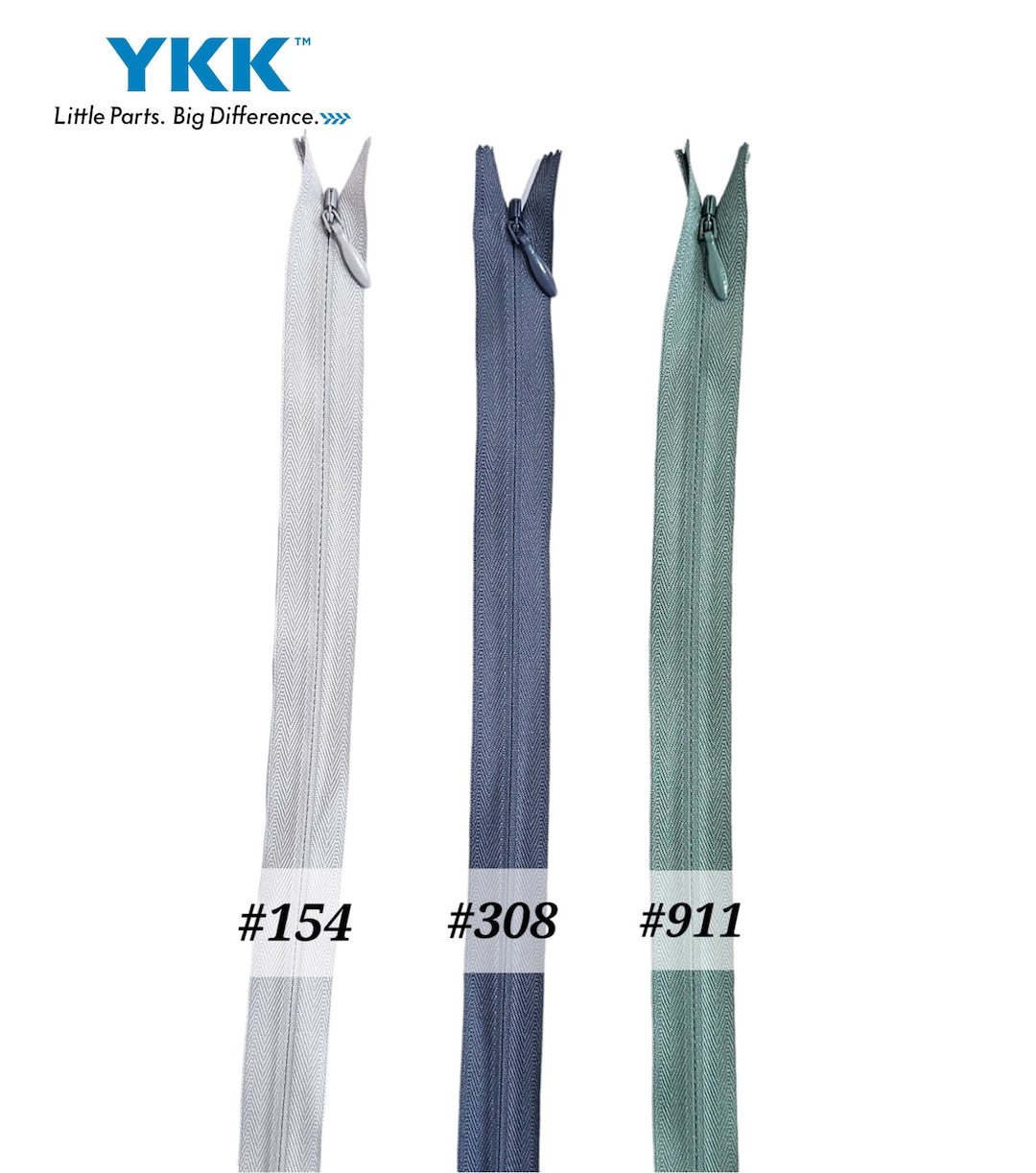 YKK Invisible Zipper #3, Invisible Concealed Zip, Invisible Zipper Closed Bottom, Sewing Zips ...