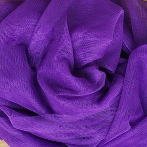 Purple Violet Extra Soft Italian Tulle Fabric, Mesh Fabric, Stretch ...