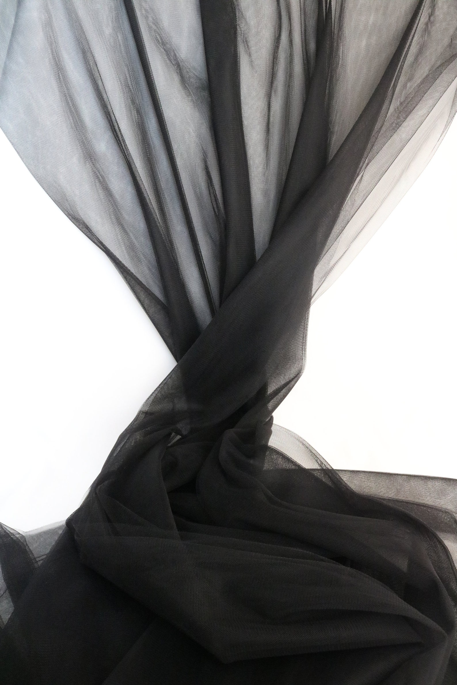 Black Soft Tulle Fabric 118 / 3m Wide Mesh Fabric | Etsy