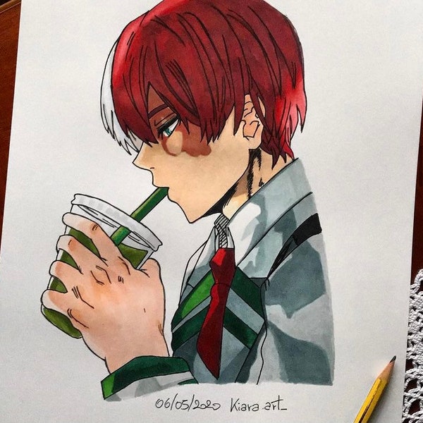 Todoroki Drawing - Etsy
