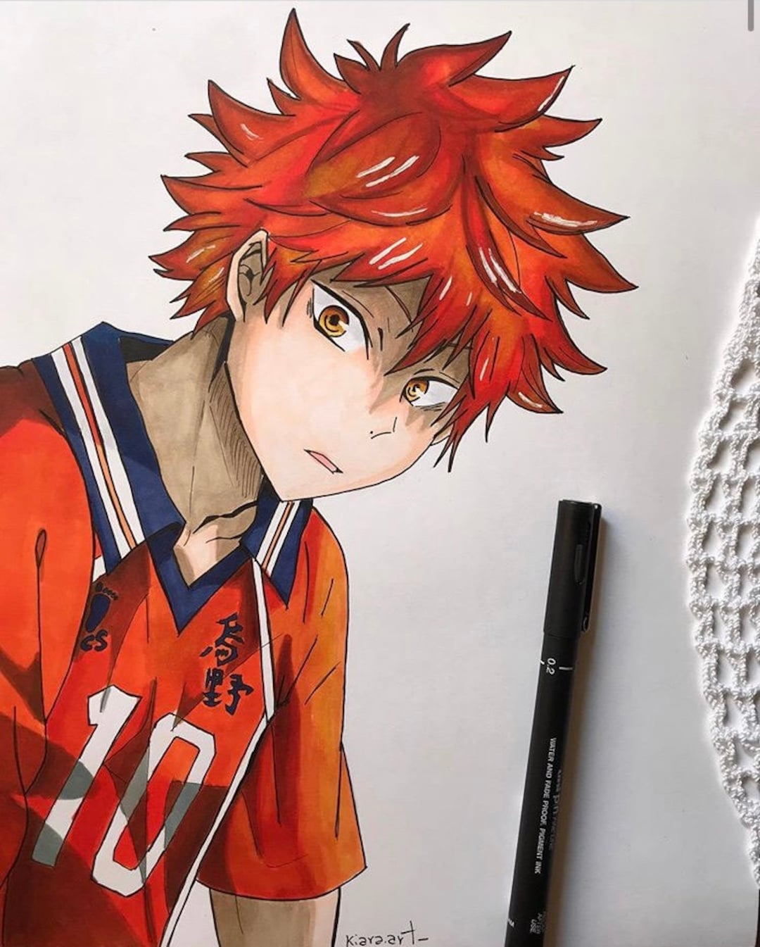 Hinata Handmade Drawing PRINT - Etsy