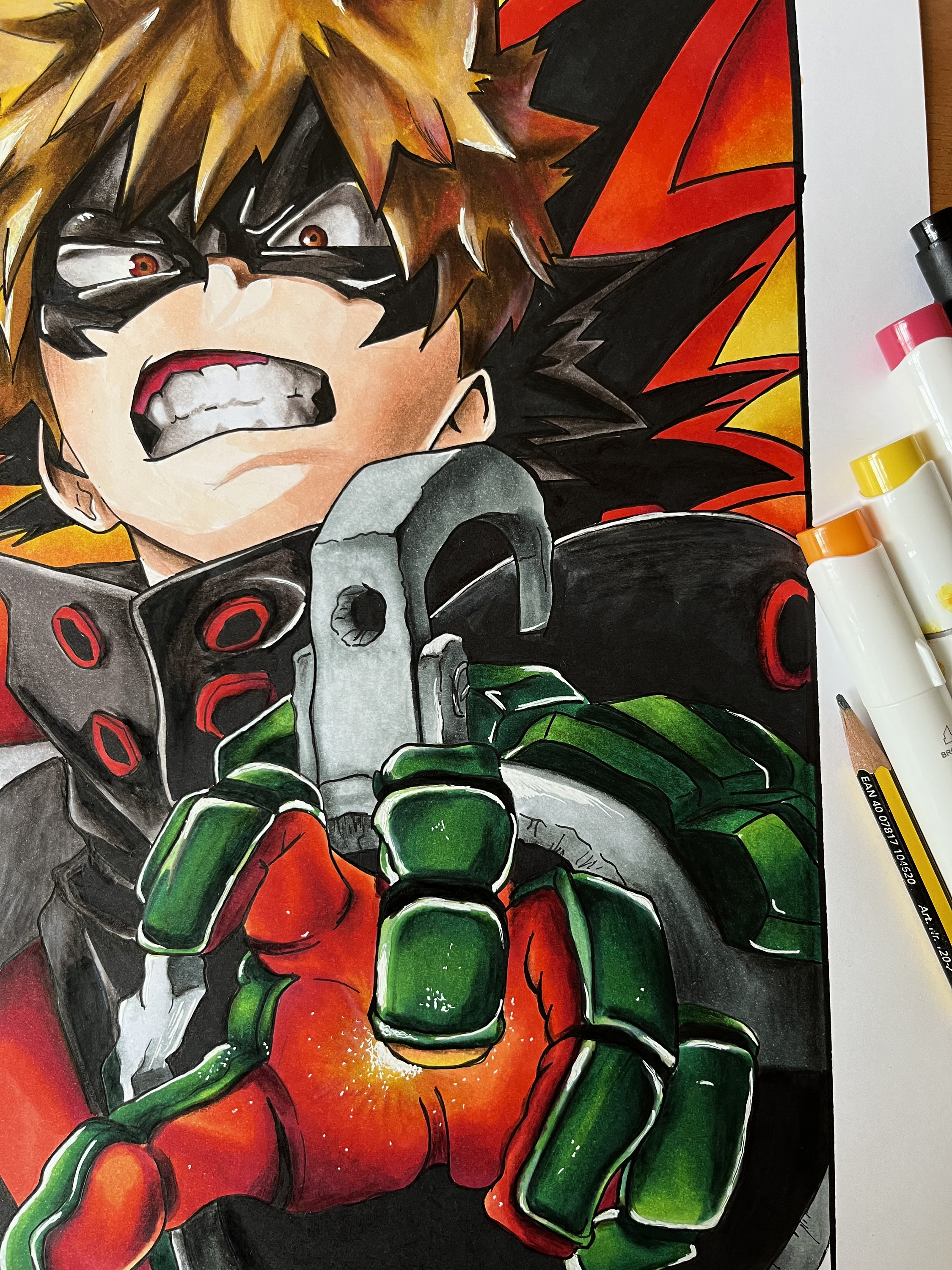 Bakugo Handmade Drawing PRINT - Etsy