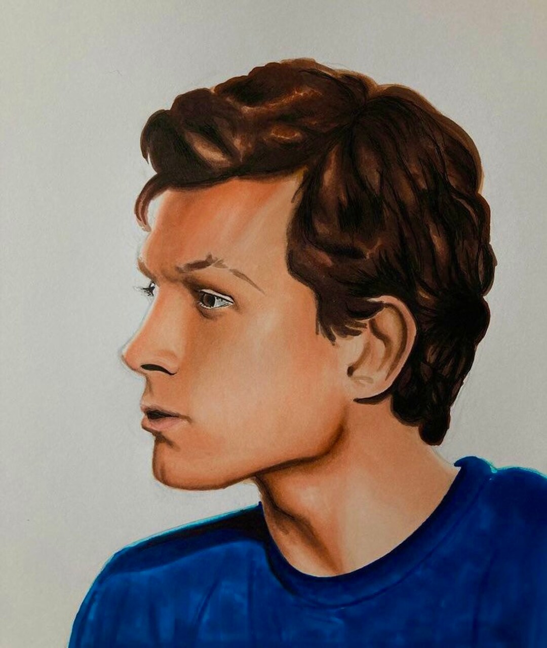 Peter Parker Tom Holland Portrait PRINT - Etsy
