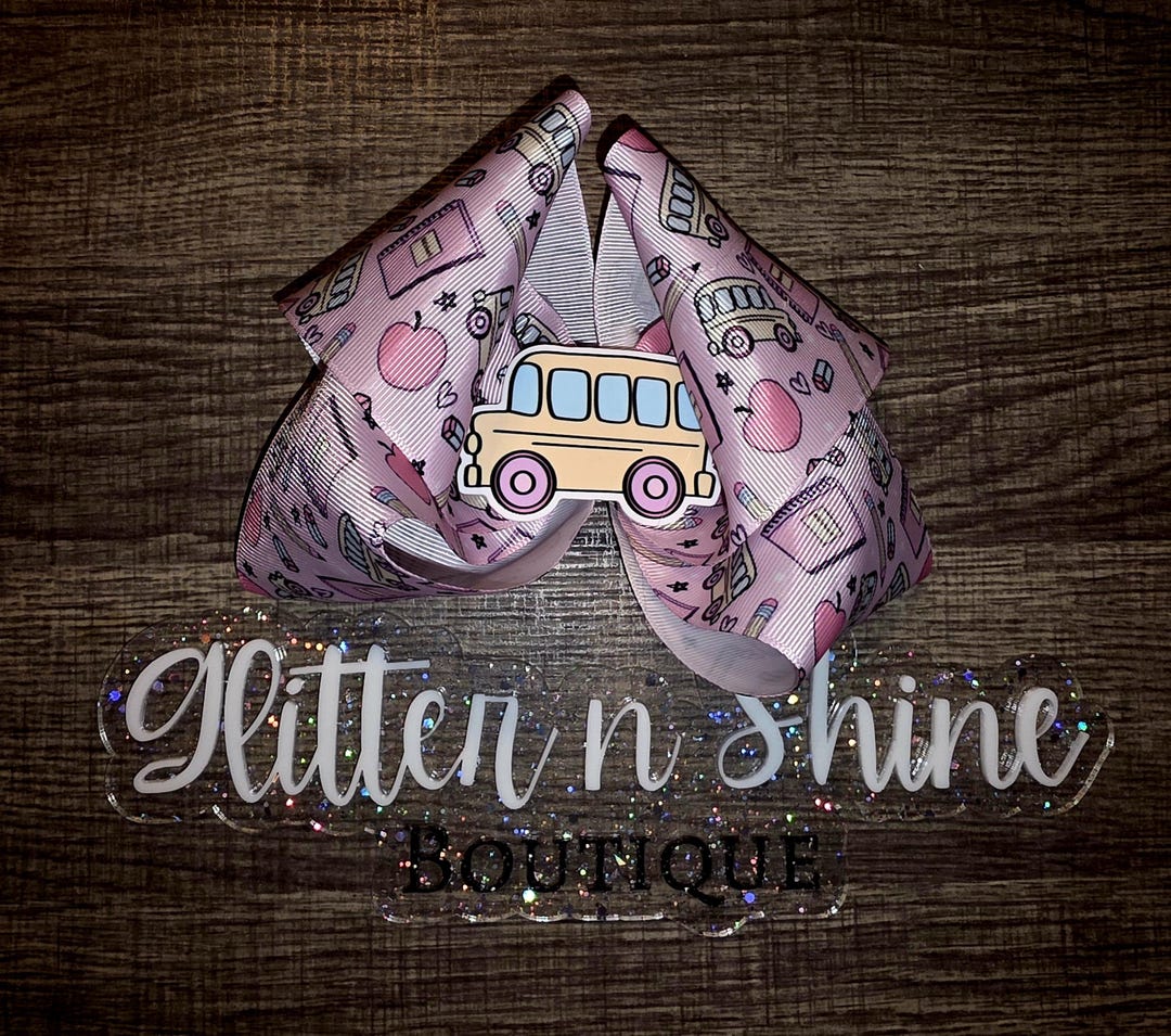 Back to School Bus 6 Inch Bow - Etsy