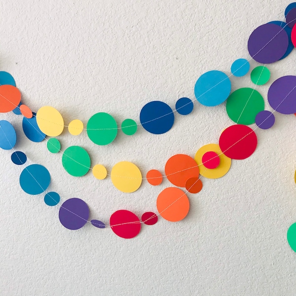 Paper Circle Garland - Etsy