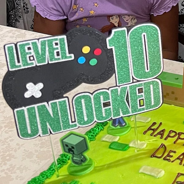 Unlock Level Game Cake Topper - Etsy