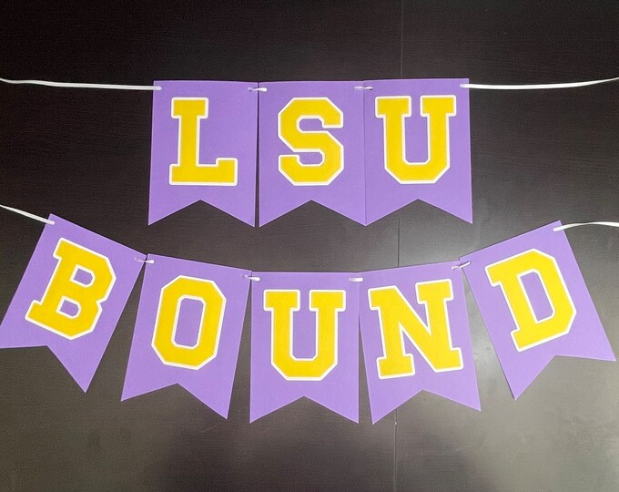 COLLEGE BOUND Banner Personalized University College Name Banner Custom ...