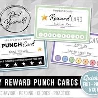 Rewards Punch Card for Kids Instant Download - Etsy