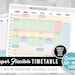 Editable Printable Timetable Schedule Weekly Study Planner - Etsy