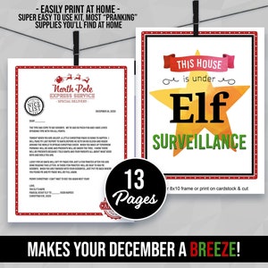 SUPER EASY Christmas Elf Letter Bundle, Goodbye & Arrival, Personalized ...