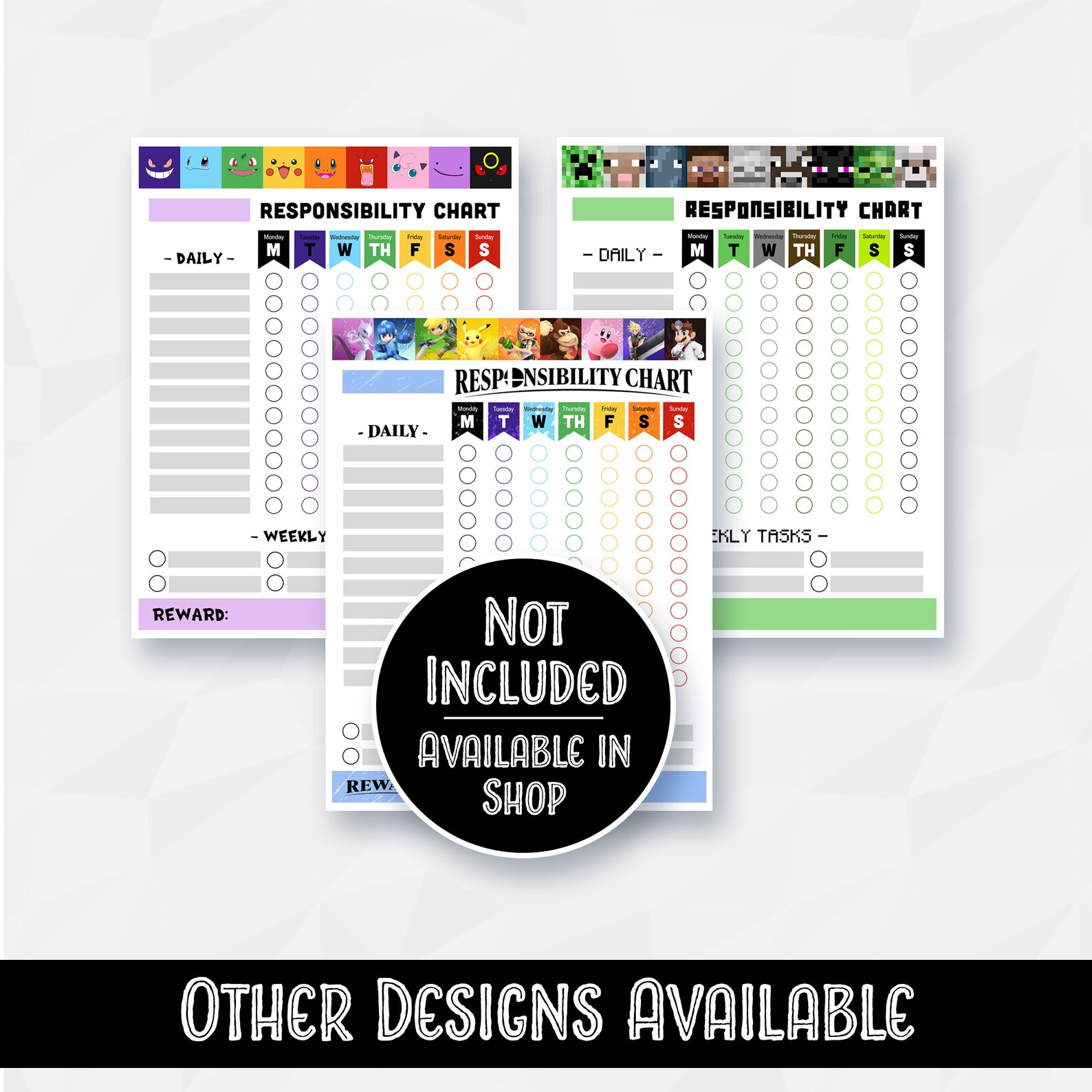 Spider Superhero Themed Chore Chart Weekly & Daily Tasks | Etsy