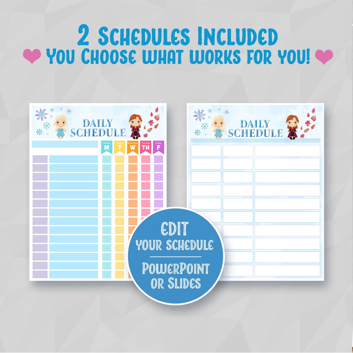 Princess Daily Schedule for Kids Homeschool Online - Etsy