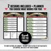 Printable Winter Dinner Menu Planner Grocery List Christmas Weekly ...