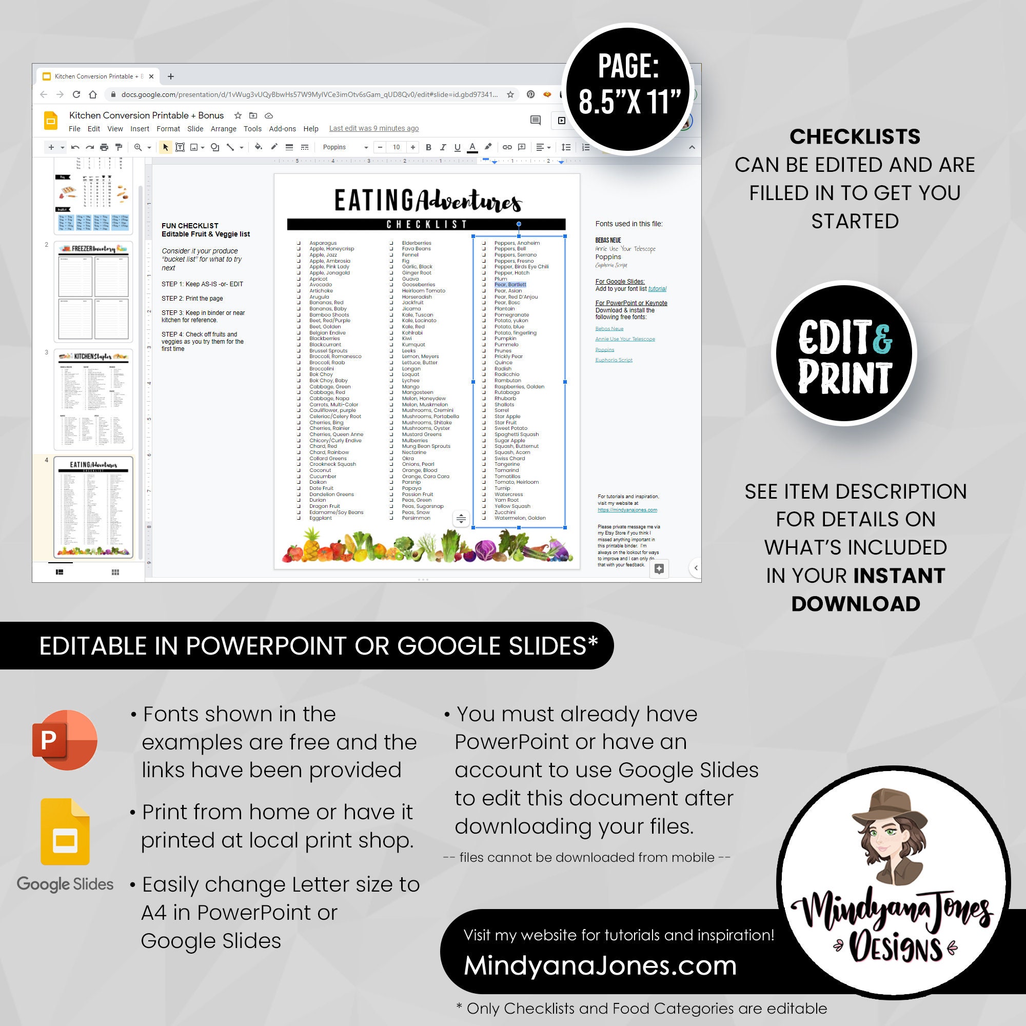 Kitchen Conversion Printable Cheat Sheet for Reference Binder ...