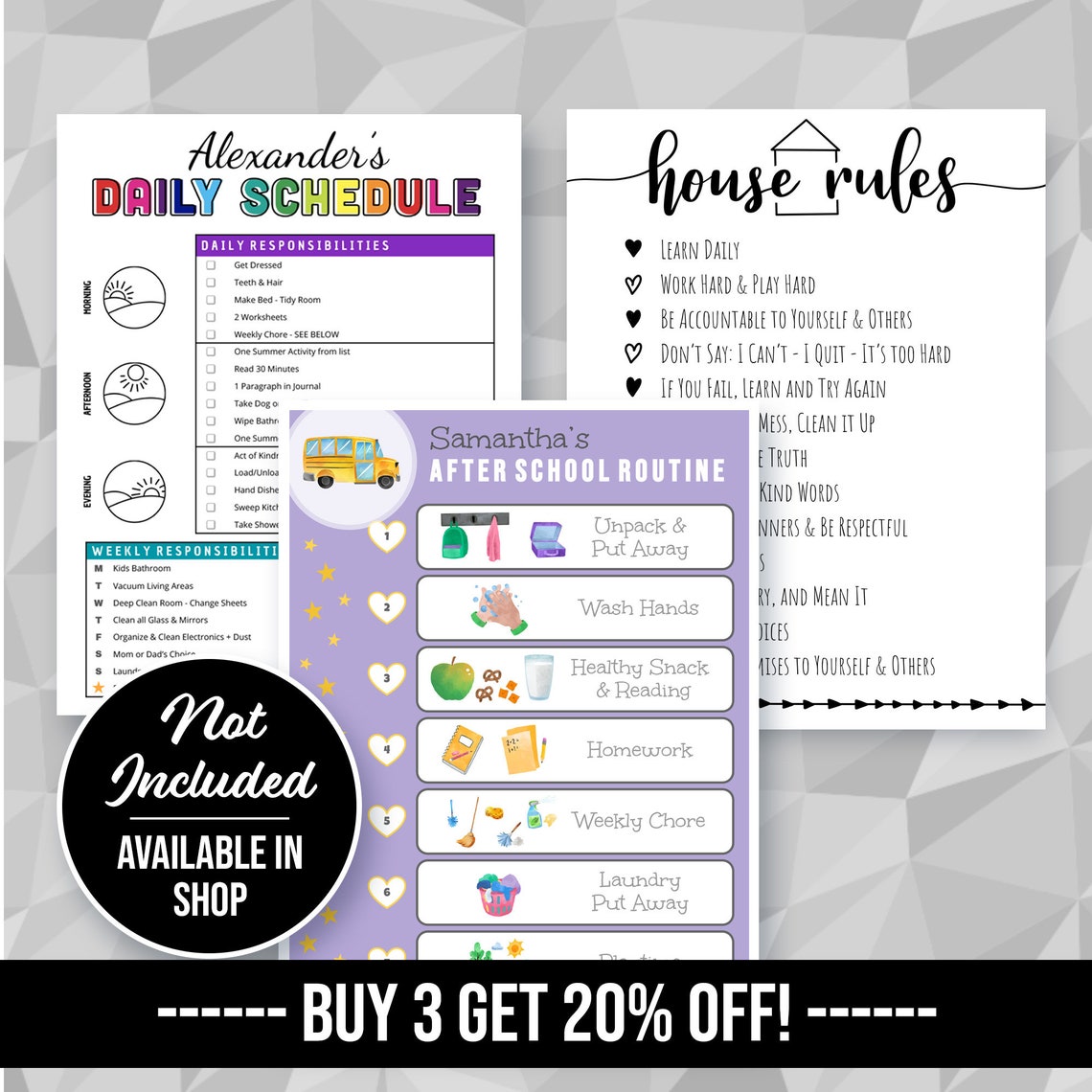 The Ultimate Responsibility Chart! Printable Editable | for Daily ...