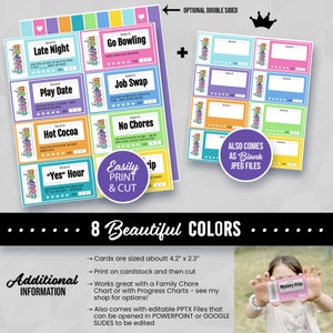 Kids Reward Coupon Cards, Printable Gifts for the Family, Motivational ...