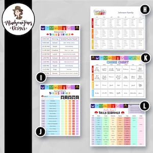 Customized Kids Chart | You Choose the Layout & Colors | Family Chores ...