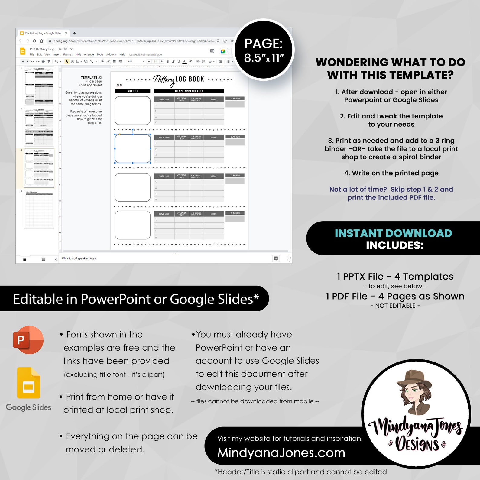 Editable Pottery Ceramics Log Book Printable Clay Diary - Etsy