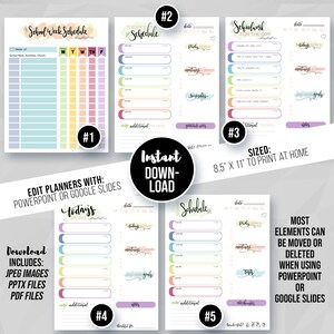 5 Printable School Planners | Daily Schedules | Homeschool | Online ...