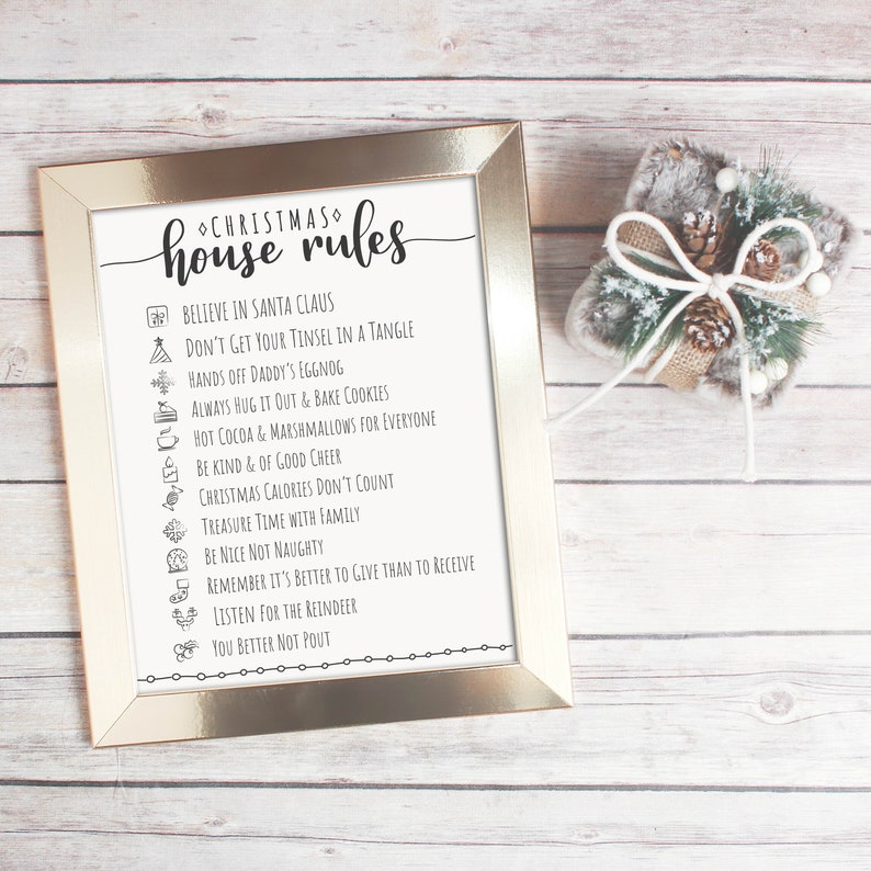 3 Family House Rules Signs Instant Download Personalized | Etsy