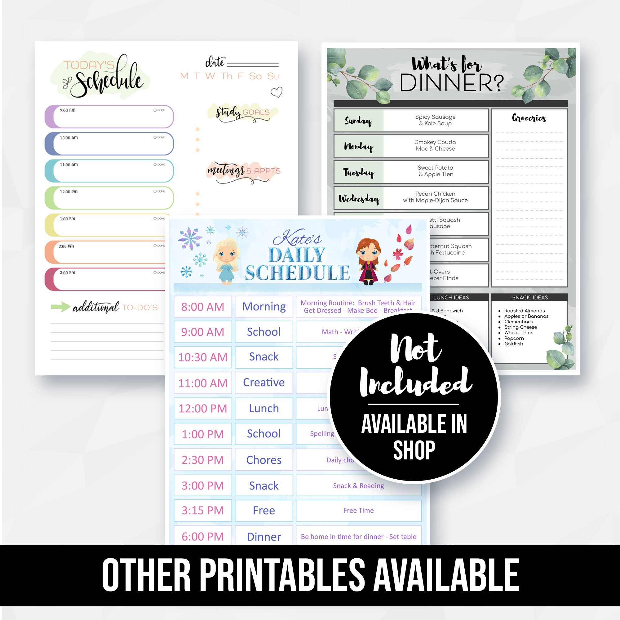 Family SUMMER Schedule, Kids To-do List, Daily & Weekly Colorful Chore ...