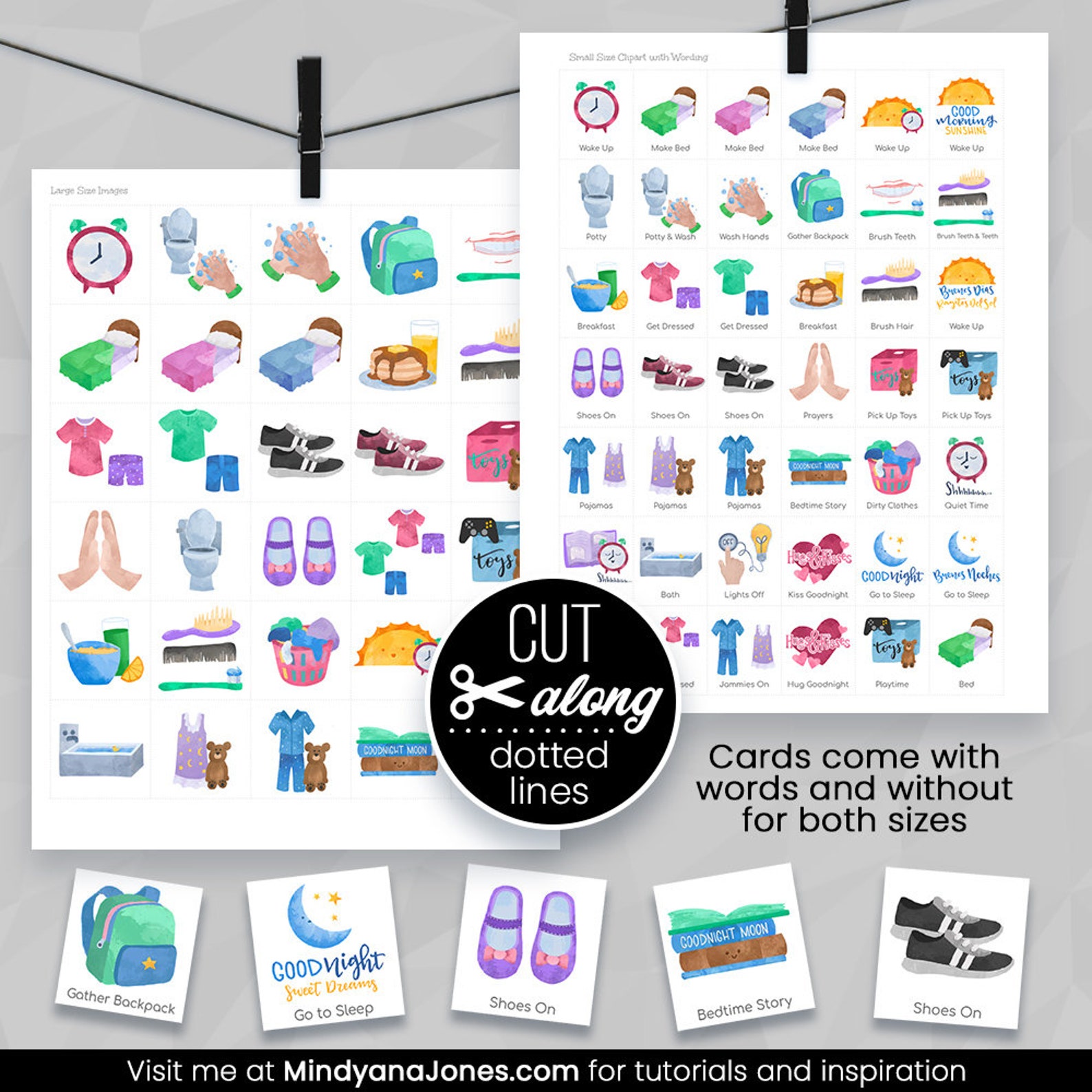 5 Printable Routine Charts for Ages 3-7 Years, Morning & Nighttime ...