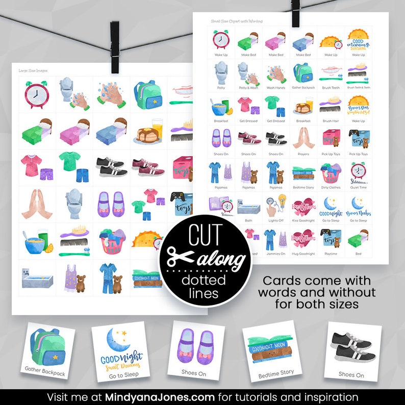 5 Printable Routine Charts for Ages 3-7 Years Morning & - Etsy