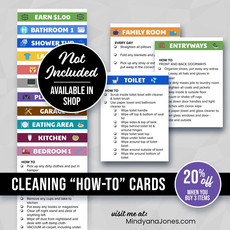 6 Editable Monthly Cleaning & Household Schedules, Printable Month Week ...