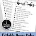 3 Family House Rules Signs | Instant Download | Personalized Print Art ...