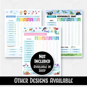 Editable Gamer Chore Chart, Kids Weekly & Daily Tasks, Responsibilities ...