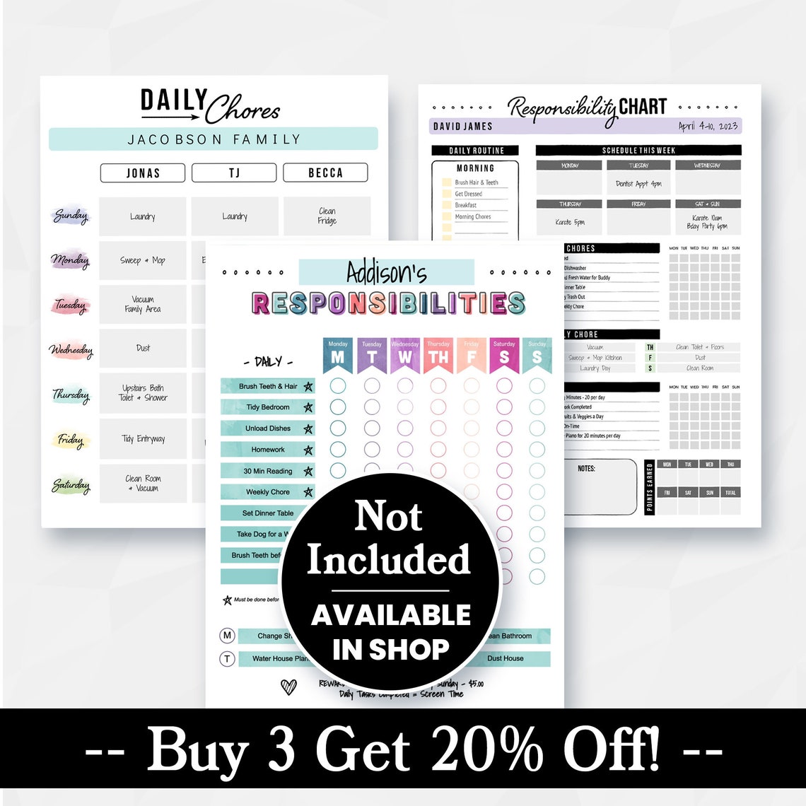 DIY Editable Reward Punch Cards, Templates, Add a School Logo or Family ...
