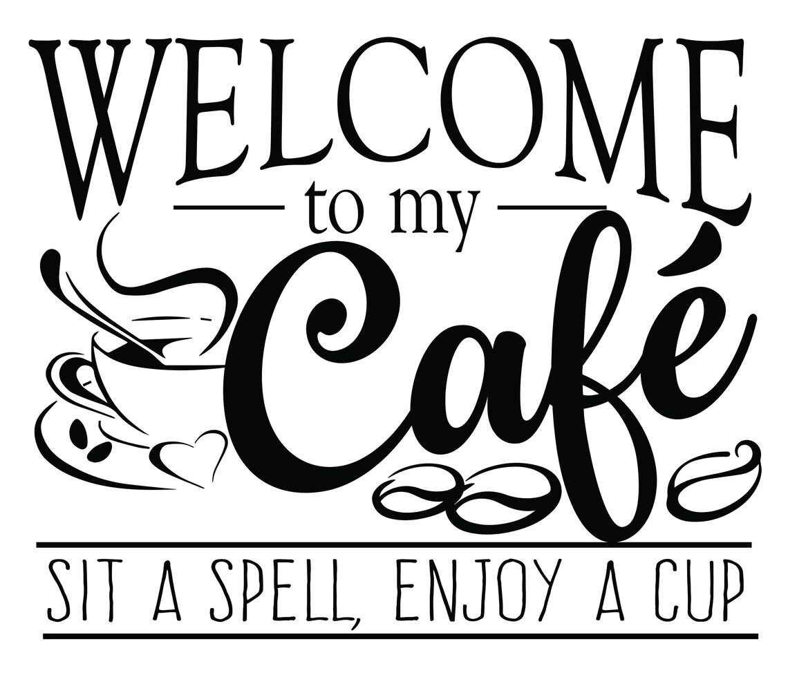 Welcome to My Cafe Decal - Etsy