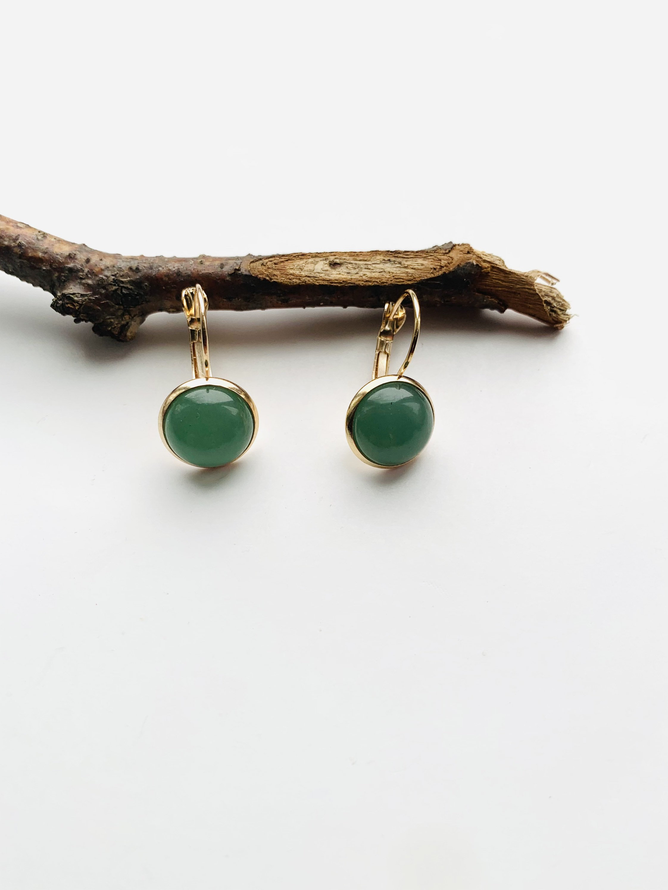 Green Aventurine Earrings, Gemstone Earrings, Personalized Gift ...