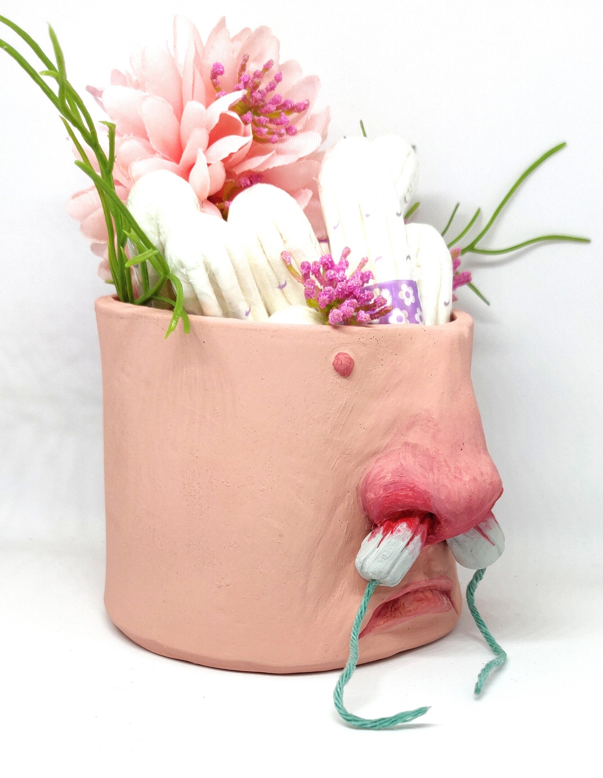 Tampon Nose Pot Quirky Small Plant Pot Weird Pottery Weird - Etsy UK