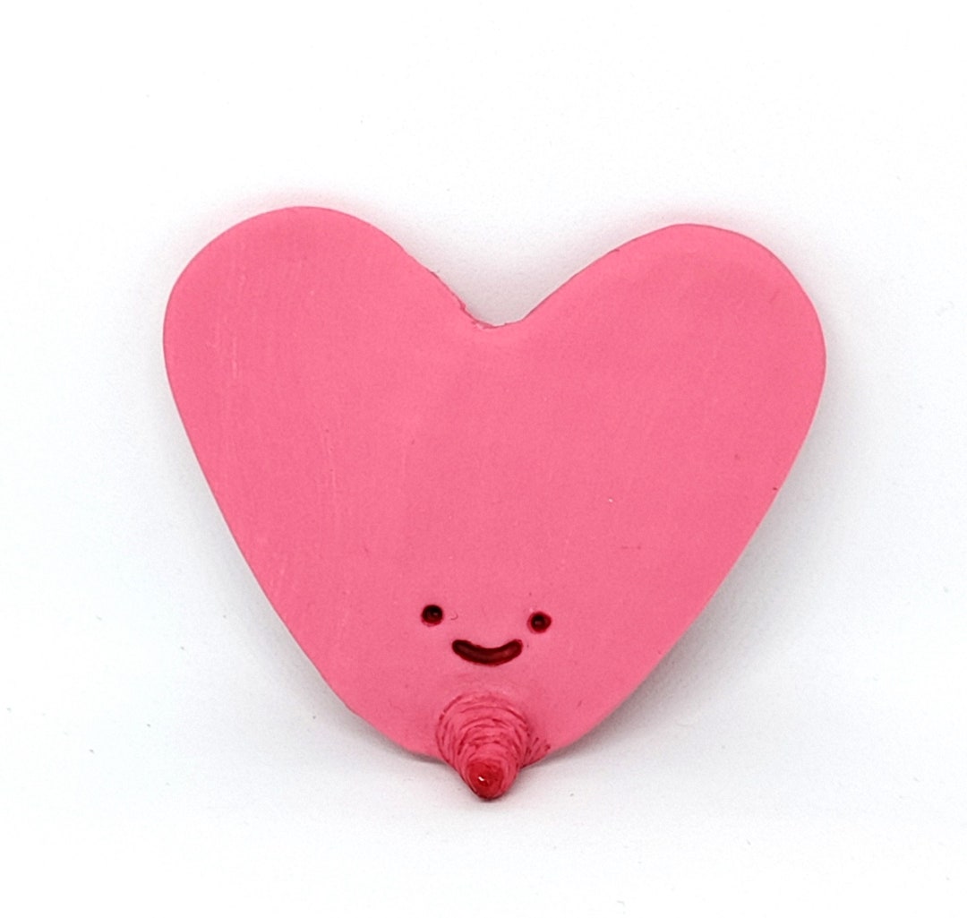 Naughty Heart Face Magnet, Weird Clay, Weird Gift, Original, Unusual ...