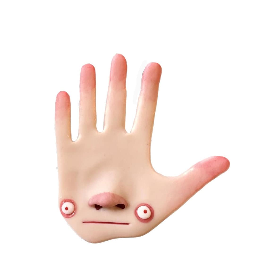 Worried Face Hand Magnet, Weird Clay, Weird Gift, Original, Unusual ...