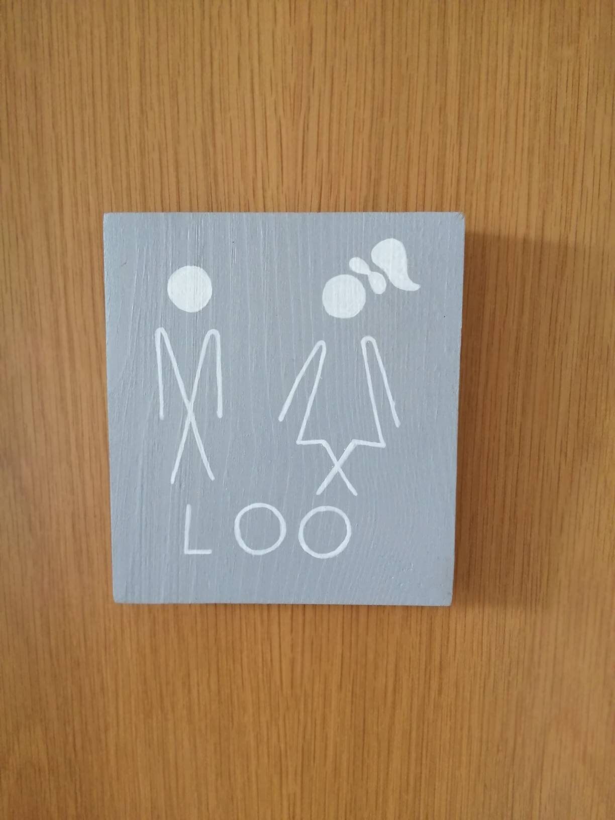 Loo Sign Funny Toilet Sign Wooden Sign Home Decor - Etsy