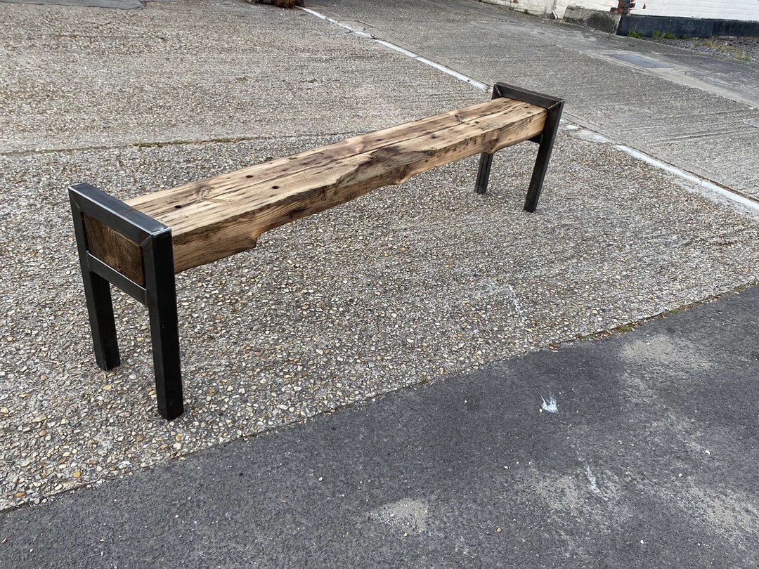Reclaimed Railway Sleeper Bench - Etsy UK
