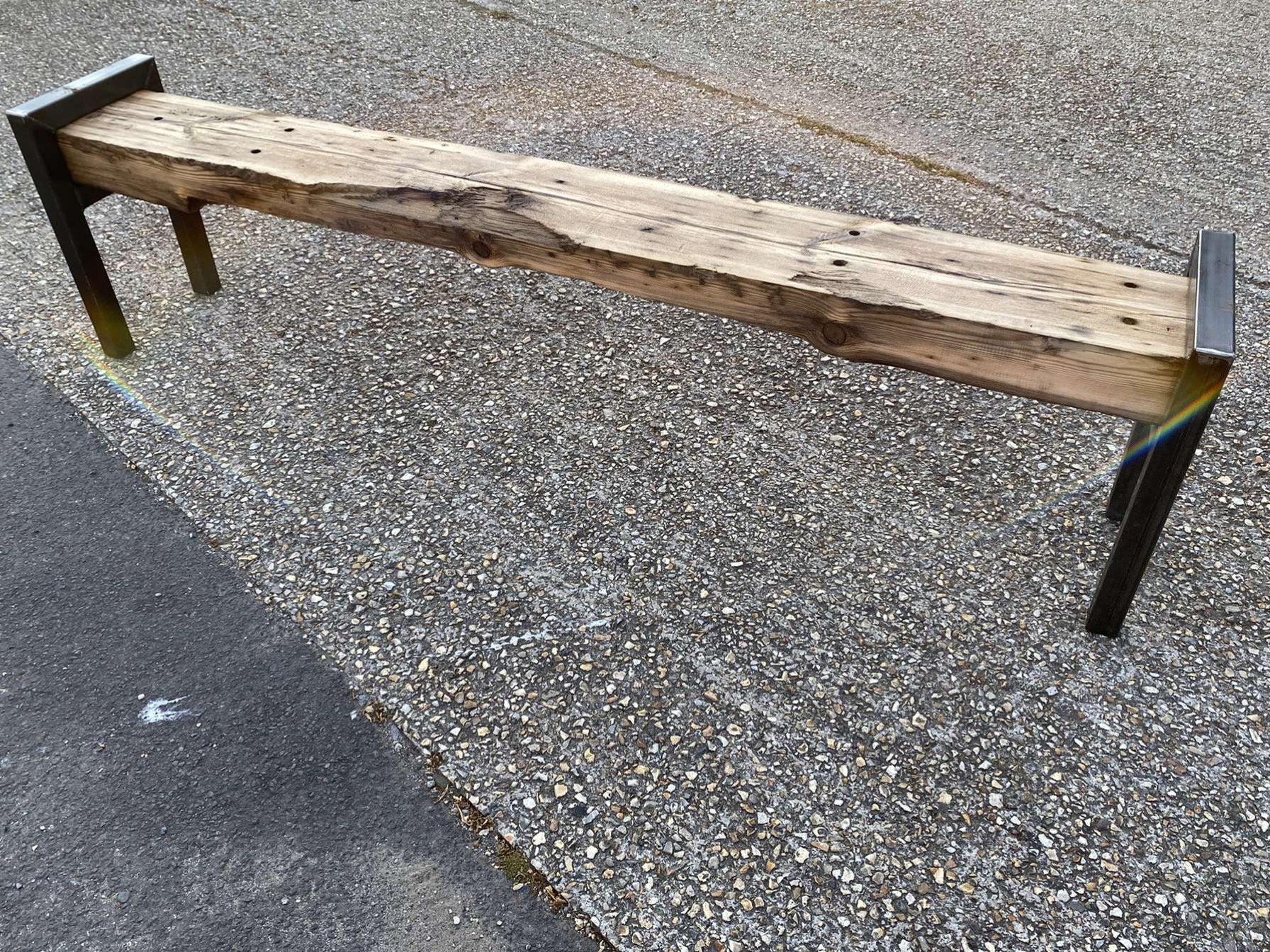 Reclaimed Railway Sleeper Bench - Etsy UK