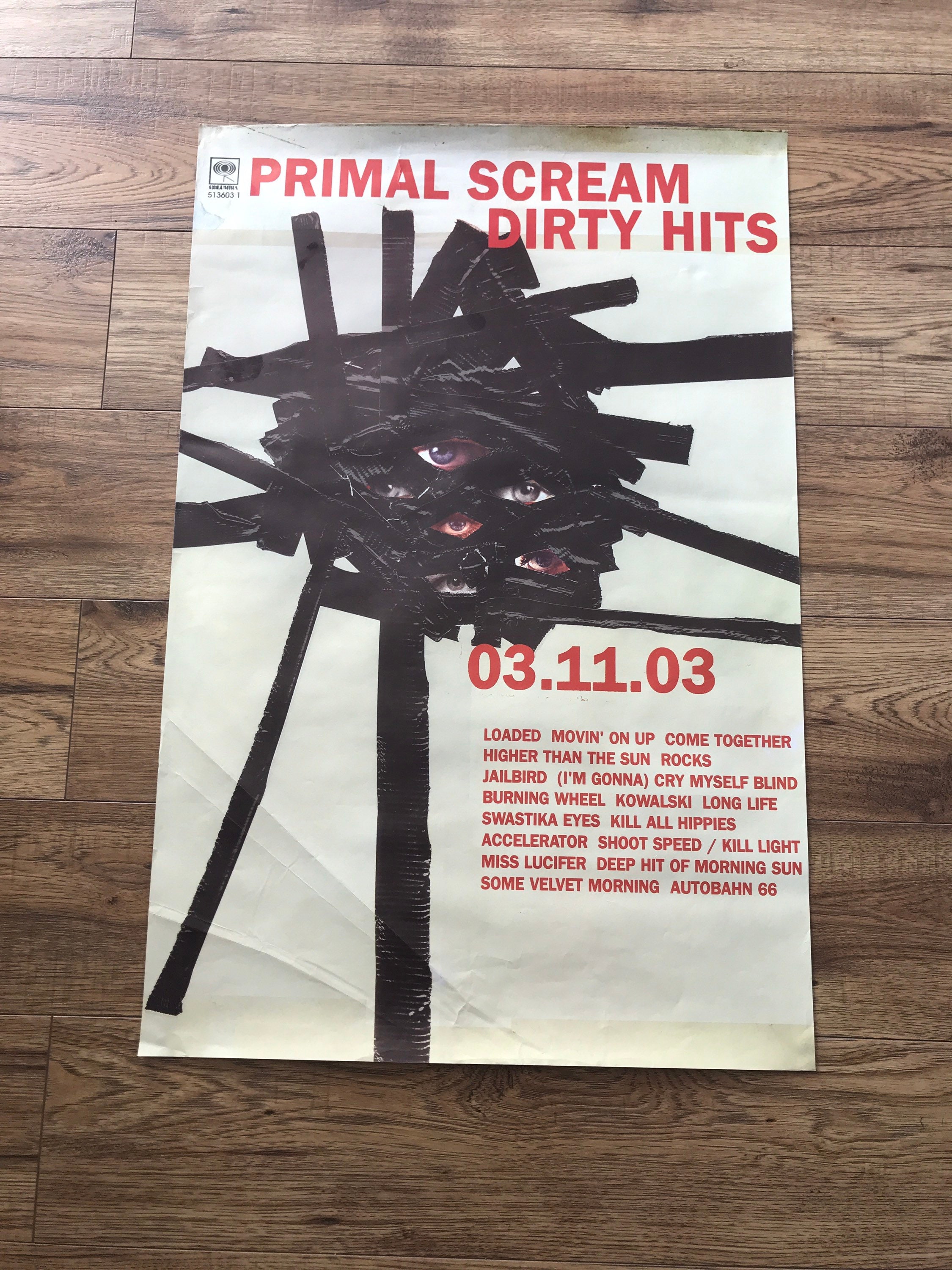 Original Billboard Poster Primal Scream Dirty Hits From 2003 - Etsy