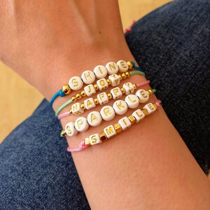 Custom Word Bracelet, Word Bracelet, Friendship Bracelet - Etsy