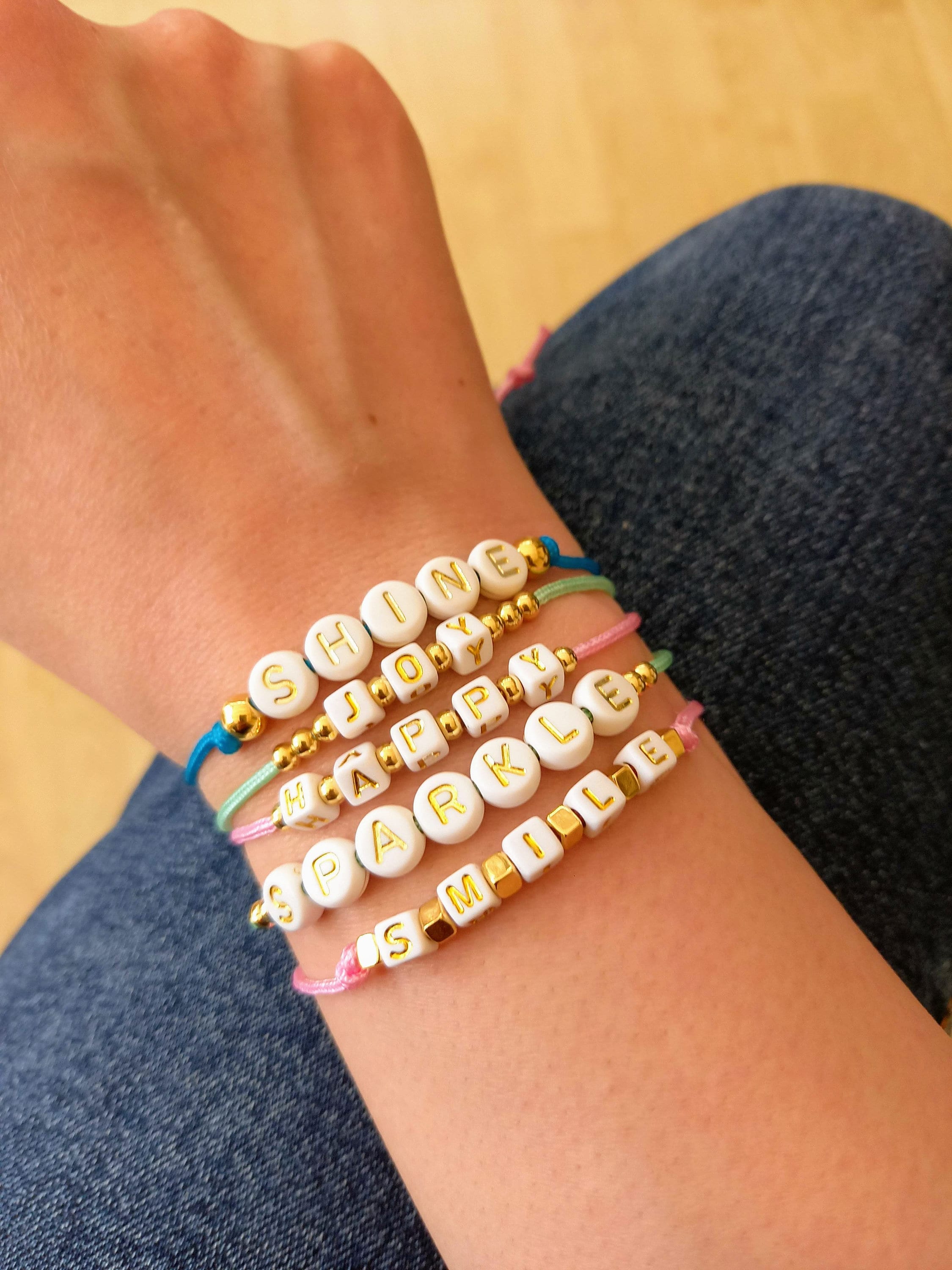 Custom Word Bracelet, Word Bracelet, Friendship Bracelet - Etsy