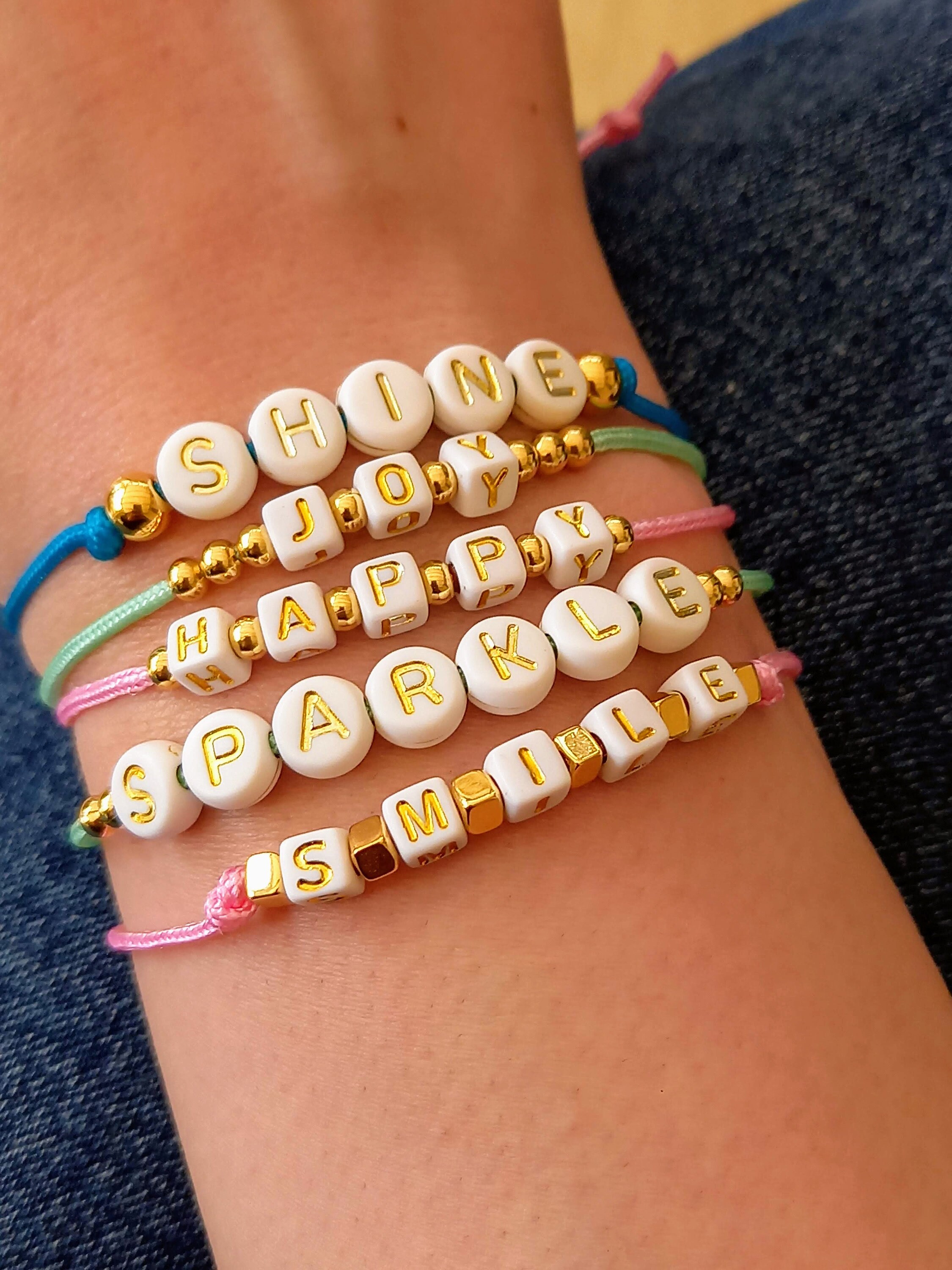 Custom Word Bracelet, Word Bracelet, Friendship Bracelet - Etsy