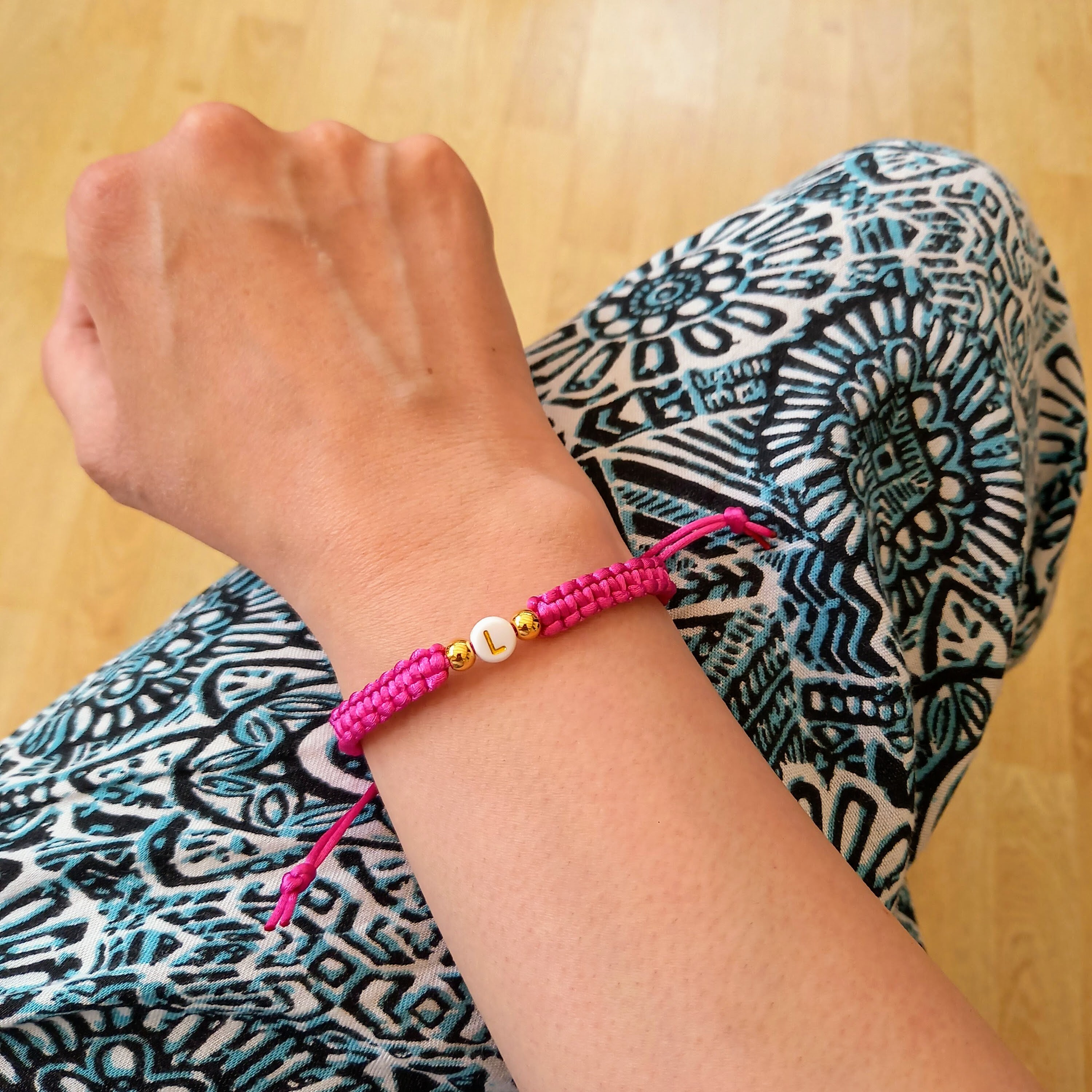 Customised Bracelet, Letter Bracelet, Custom Initial Bracelet, Macrame ...