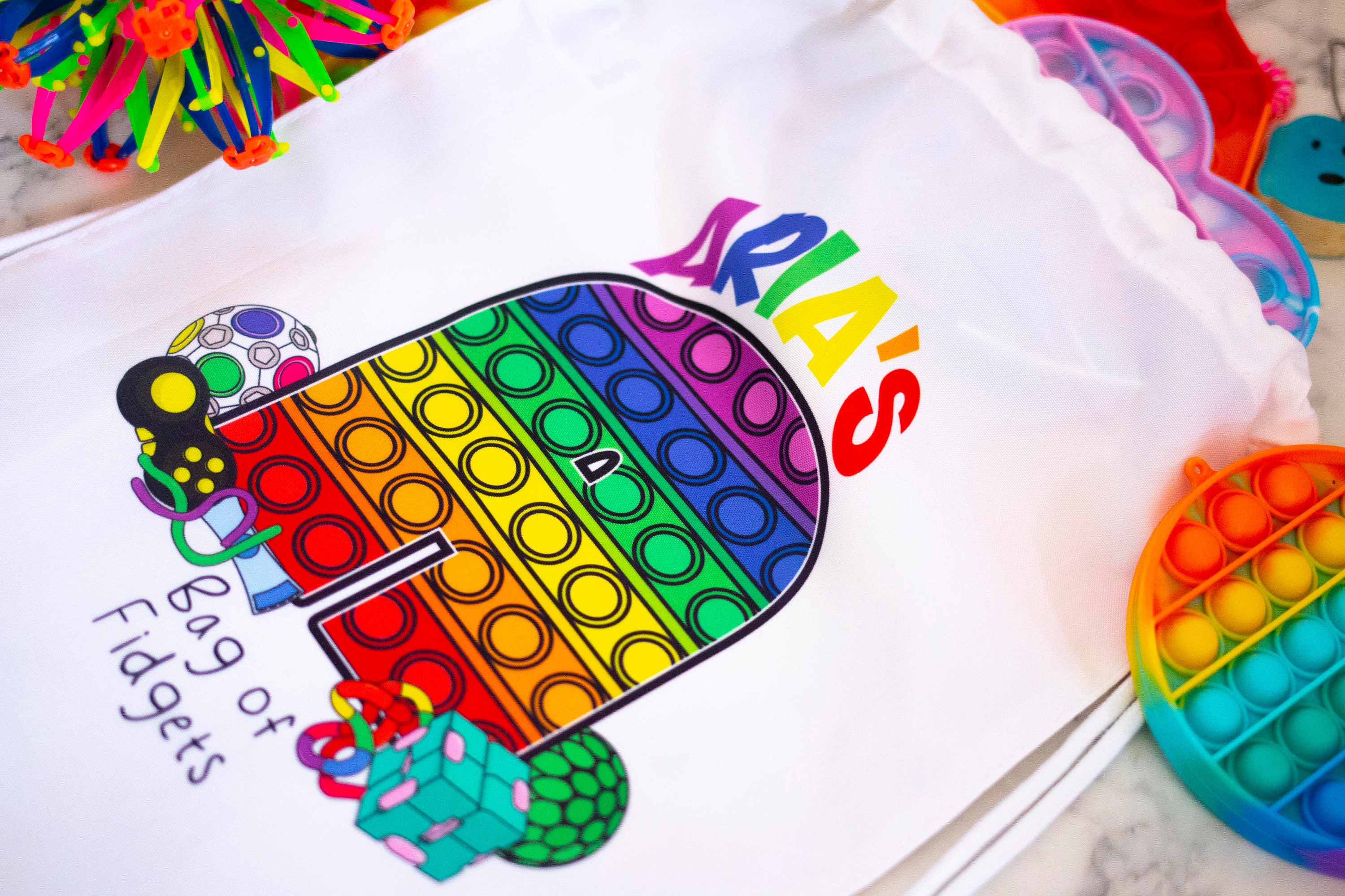 Personalised Fidget Bag Pop it Fidget Toy Back to School | Etsy