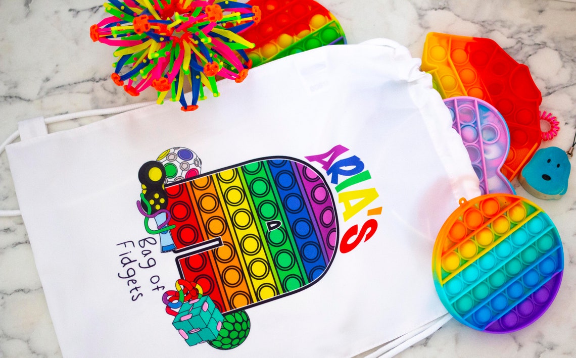 Personalised Fidget Bag Pop it Fidget Toy Back to School | Etsy